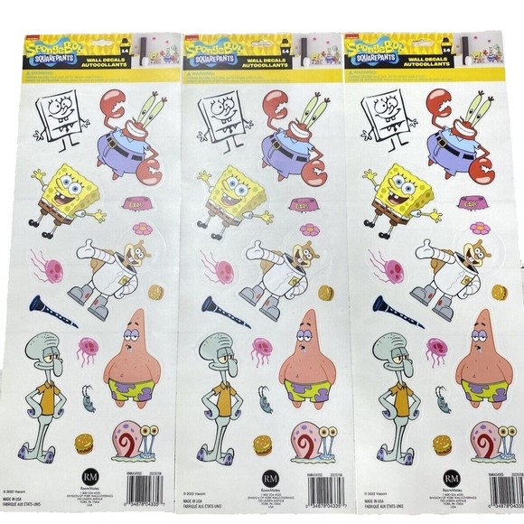 Nickelodeon | Toys | New Spongebob Squarepants Wall Decor Decal ...